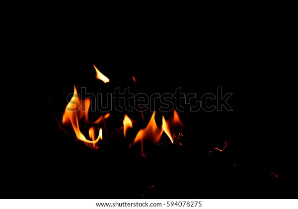 Tiny Fire Flame On Dark Backgroundfire Stock Photo 594078275 | Shutterstock
