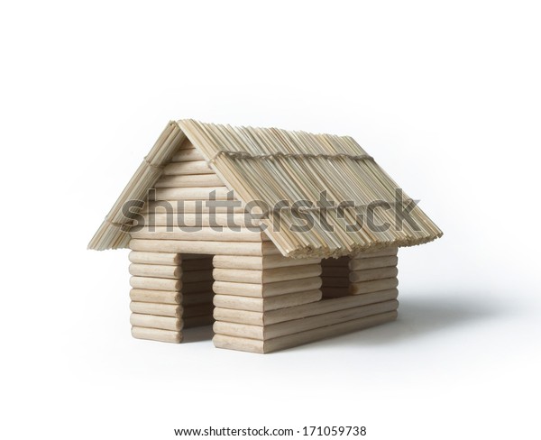 Tiny House Model Made Toothpicks Dry Stock Photo (Edit Now) 171059738