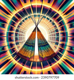 Tipi Made Sun Light Rays Bright AI-generated image 2390799233 ...