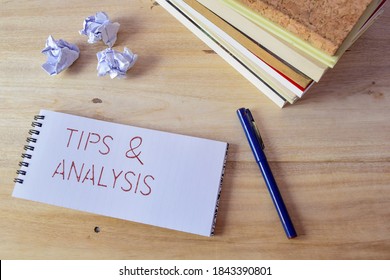 Tips Analysis Handwritten On Notepad Pen Stock Photo 1843390801 ...