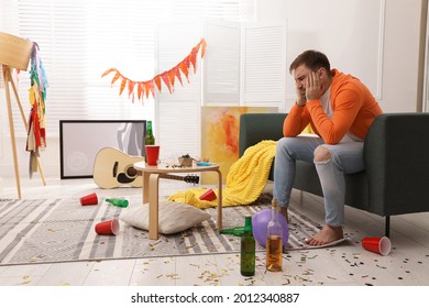 1,196 Tired drunk man after party home Images, Stock Photos & Vectors ...