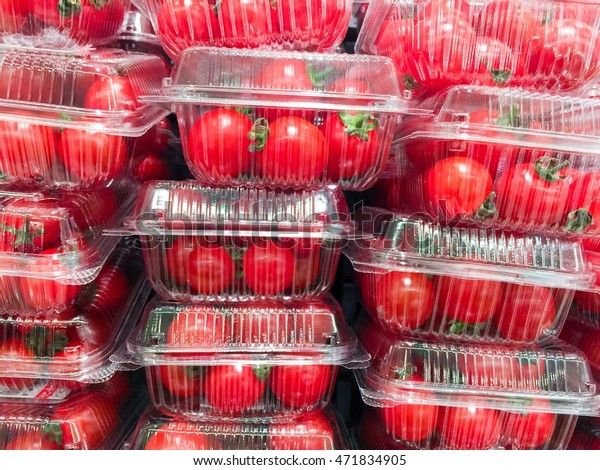 Tomatoes Plastic Containers Packed Stock Photo (Edit Now) 471834905