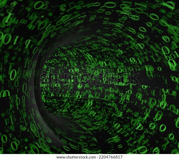 Tonnel Made Binary Numbers 3d Rendering Stock Photo 2204766817 ...