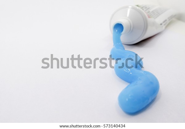 Toothpaste Squeezed Out Toothpaste Tube Stock Photo 573140434 ...