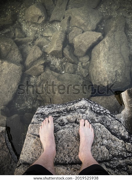 Top Down Point View Man Standing Stock Photo 2019525938 | Shutterstock