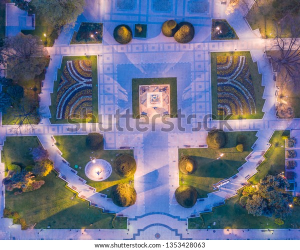 Top Down View Drone Square East Stock Photo 1353428063 | Shutterstock