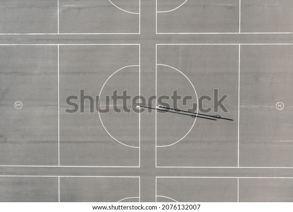 Top Down View Empty Netball Courts Stock Photo 2076132007 | Shutterstock