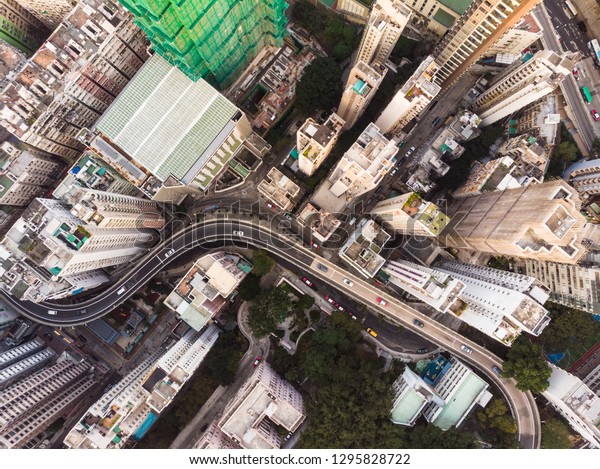 Top Down View Road Through Very Foto de stock 1295828722 | Shutterstock