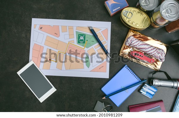 Top View Assembly Point Map Emergency Stock Photo 2010981209 | Shutterstock