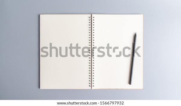 Top View Blank Open Notebook Paper Stock Photo 1566797932 | Shutterstock