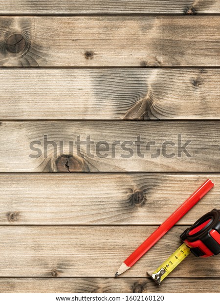 Top View Carpenter Work Tools On Stock Photo 1602160120 | Shutterstock