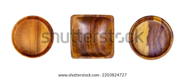 Top View Empty Brown Square Round Stock Photo 2203824727 | Shutterstock
