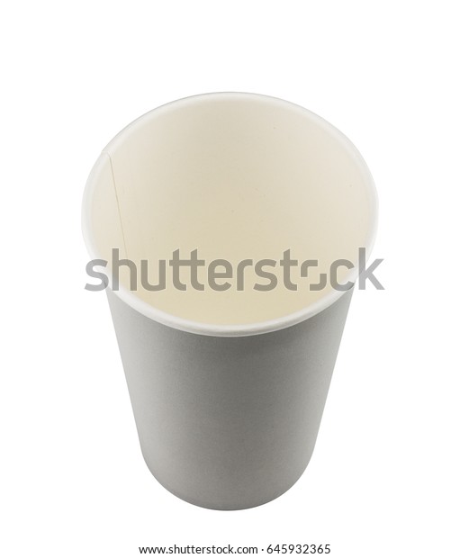 Top View Empty Paper Cup On Stock Photo (Edit Now) 645932365