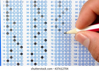 Top View Examination Answer Sheet Stock Photo 437612704 | Shutterstock
