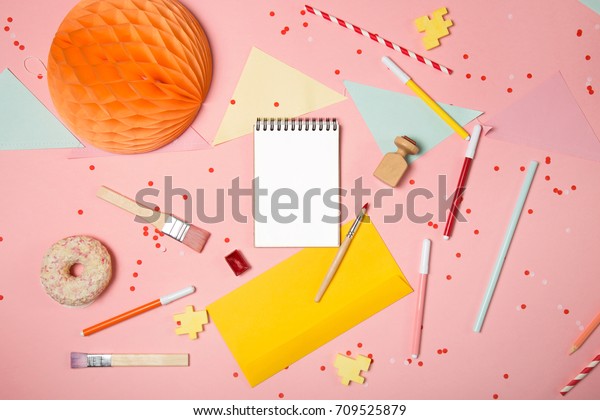 Top View Flat Lay White Empty Stock Photo 709525879 | Shutterstock