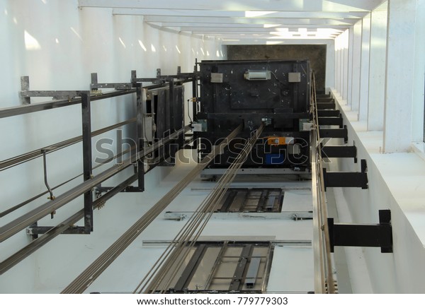 Top View Inside Elevator Shaftlift Carunder Stock Photo (Edit Now ...