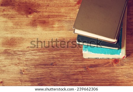 Top View Old Book Stack Over Stock Photo (Edit Now) 239662306 ...