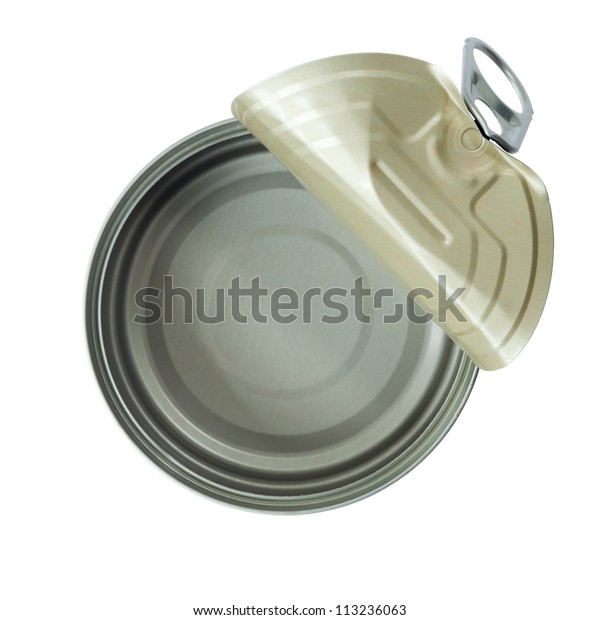 Top View Opened Can Isolated On Stock Photo (Edit Now) 113236063