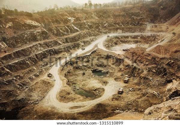 Top View Openpit Mining Mountain Stock Photo 1315110899 | Shutterstock