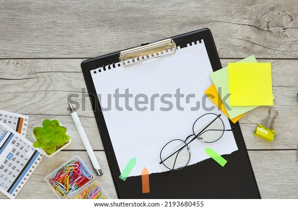 Top View Place Text Workplace Empty Stock Photo 2193680455 | Shutterstock