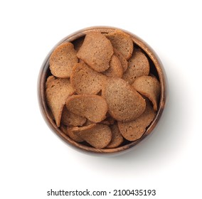 Top View Rye Bread Chips Wooden Stock Photo 2100435193 | Shutterstock