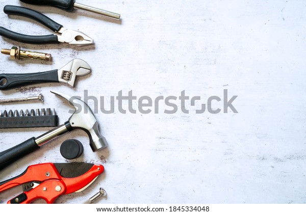 Top View Set Construction Maintenance Tooling Stock Photo 1845334048 ...
