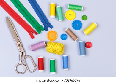 Top View Sewing Set Threads Buttons Stock Photo 702965296 | Shutterstock