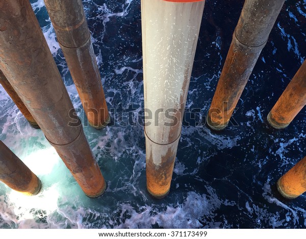 Top View Shot Corroded Riser Pipes Stock Photo (Edit Now) 371173499