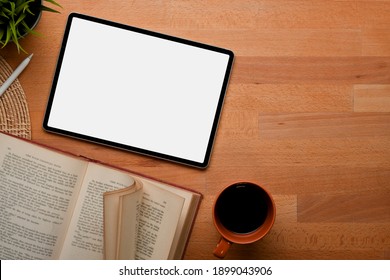 Top View Study Table Digital Tablet Stock Photo 1899043906 | Shutterstock