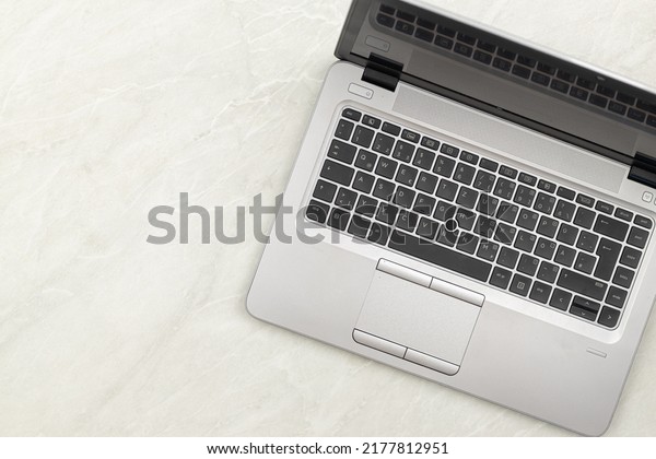 Top View Table Lap Top Copy Stock Photo 2177812951 | Shutterstock