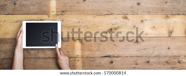 Top View Tablet Header Stock Photo 570000814 | Shutterstock