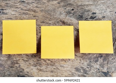 Top View Three Postit Notes Row Stock Photo 599692421 | Shutterstock