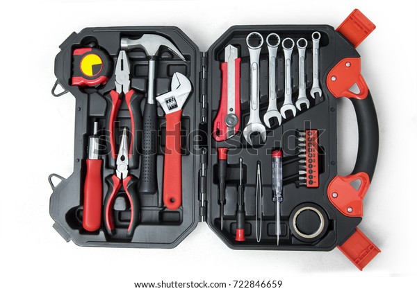 Top View Tools On Opened Toolbox Stock Photo 722846659 | Shutterstock