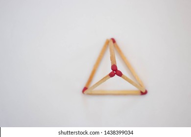 Triangular Pyramid Made Matches On White Stock Photo (Edit Now) 1434758930