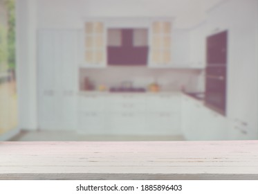 Top View White Table Background Kitchen Stock Photo 1885896403 ...