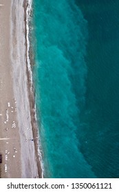 Topdown Flat Lay View Beach Blue Stock Photo 1350061121 | Shutterstock