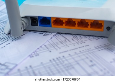 Topical Internet Network Technology Back View Stock Photo 1723098934 ...