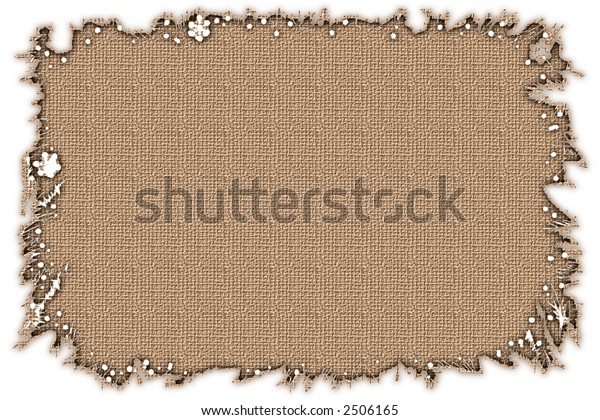 Photo de stock Torn Edge Frame Burlap Texture Inside 2506165 | Shutterstock