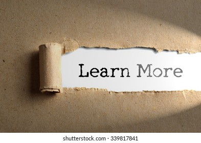 Torn Paper Word Learn More Stock Photo 339817841 | Shutterstock