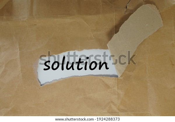 Torn Paper Word Solution Stock Photo 1924288373 | Shutterstock