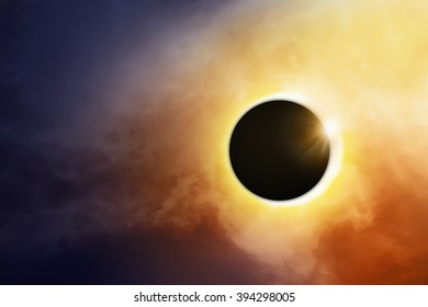 Total Solar Eclipse Over Dark Sky Stock Photo 394298005 | Shutterstock
