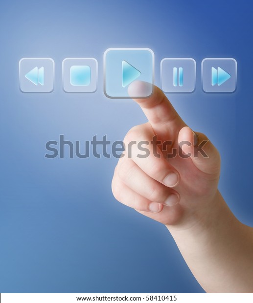 Touch Screen Push Button Music Player Stock Photo 58410415 | Shutterstock