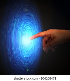 Touch Space Third Dimension Abstract Sience Stock Photo 104108471 ...