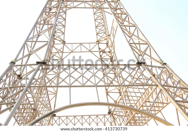 Tower Building Model Structure Textures Stock Photo 413730739 ...