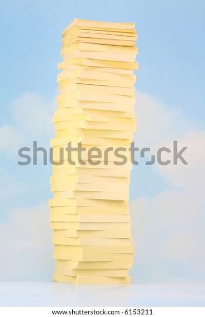Tower Sticky Notes On Sky Clouds Stock Photo 6153211 | Shutterstock