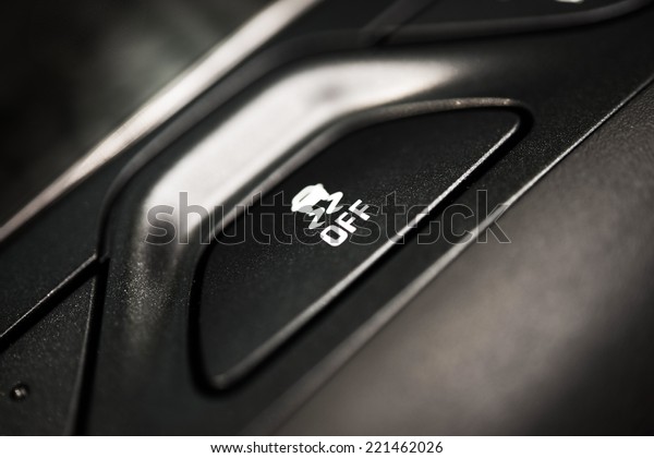 Traction Control Off Button Closeup Traction Stock Photo 221462026 ...