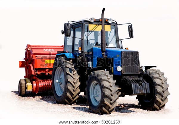 Tractor On White Background Stock Photo 30201259 | Shutterstock