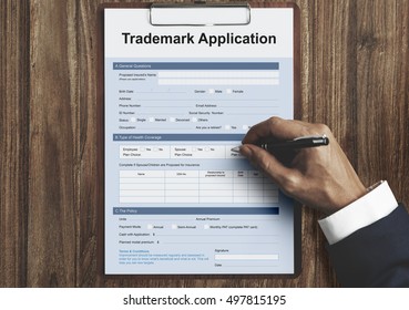 Trademark Application Document Form Concept Stock Photo 497815195 ...