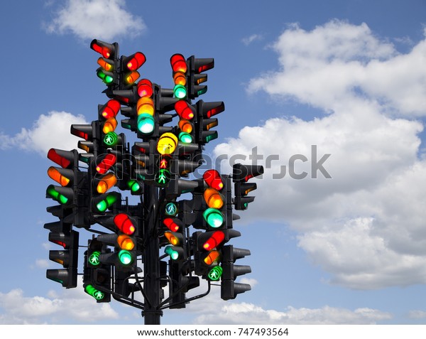 Traffic Light Form Large Tree Stock Photo (Edit Now) 747493564