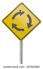 Traffic Circle Vector Road Sign Stock Vector (Royalty Free) 147067118